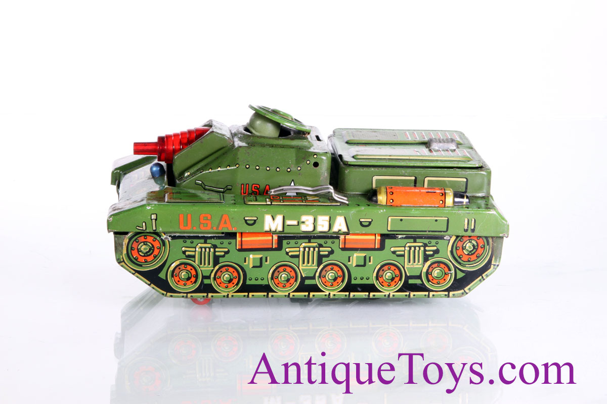 Yonezawa M-35A Tin Tank *SOLD* - AntiqueToys.com - Antique Toys for Sale