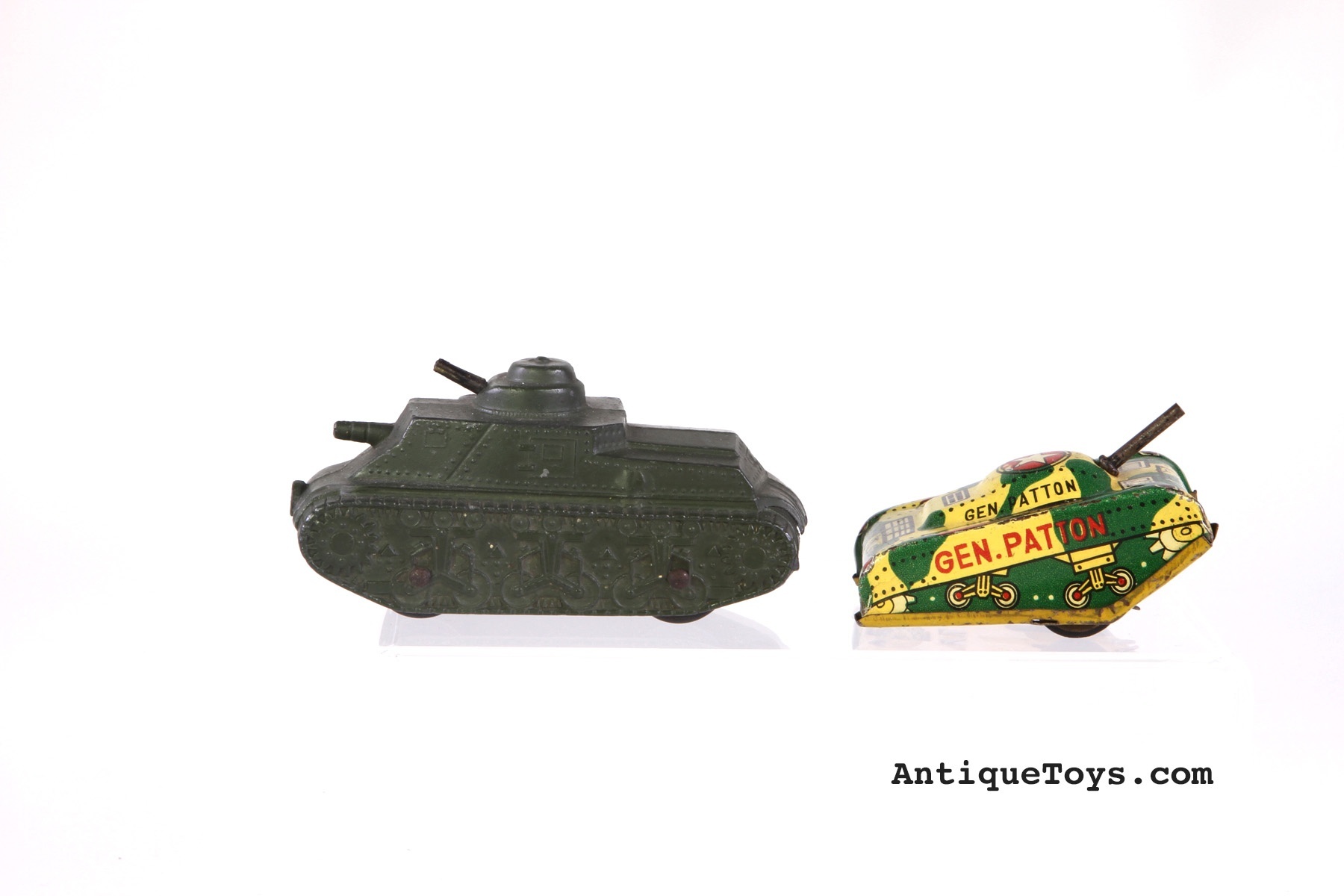 Tootsie Toy Tank with Patton Tank *SOLD* - AntiqueToys.com - Antique ...