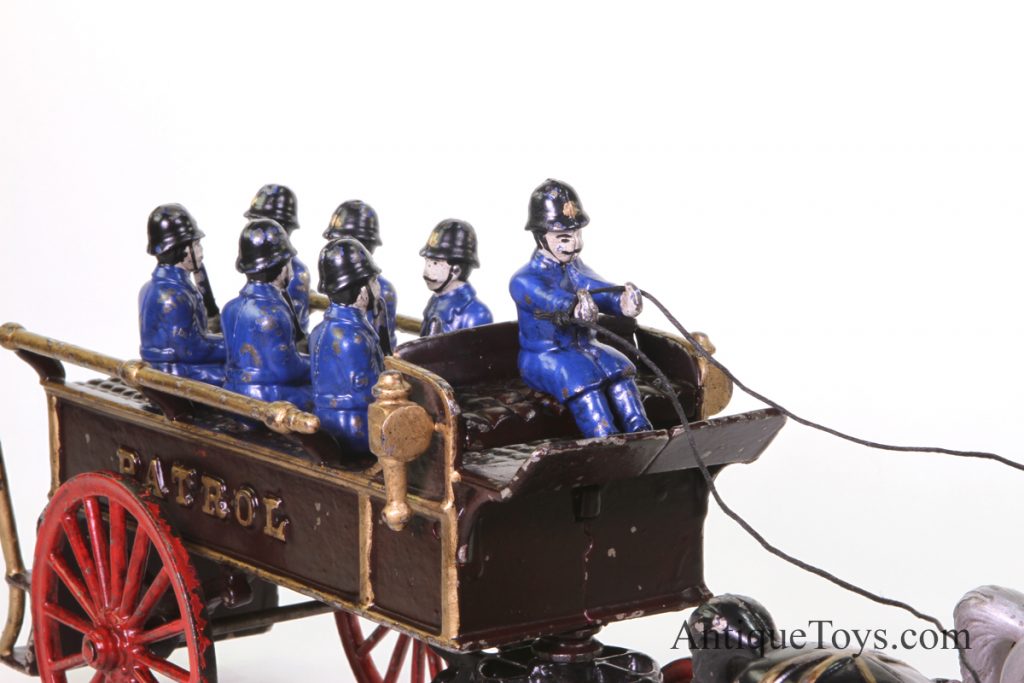 Shimer Police Patrol Cast Iron Wagon *SOLD* - AntiqueToys.com - Antique ...
