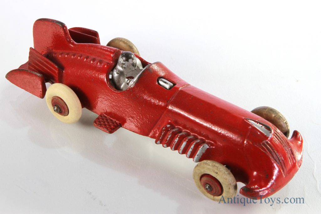 Hubley Cast Iron Racecar – AntiqueToys.com – Antique Toys for Sale