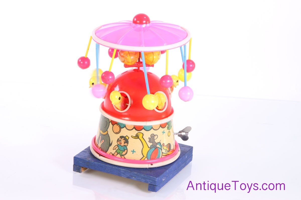 "Flameproof" Celluloid Merry-Go-Round from Japan *SOLD* - AntiqueToys ...