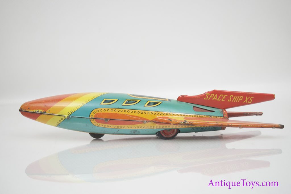 1950s Modern Toys Friction X-5 Space Ship Rocket *SOLD* – AntiqueToys ...