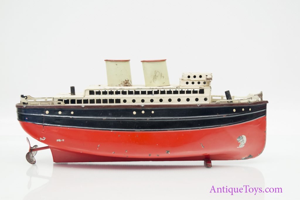 Post-War Fleischmann Ocean Liner Tin Wind Up *SOLD* - AntiqueToys.com ...