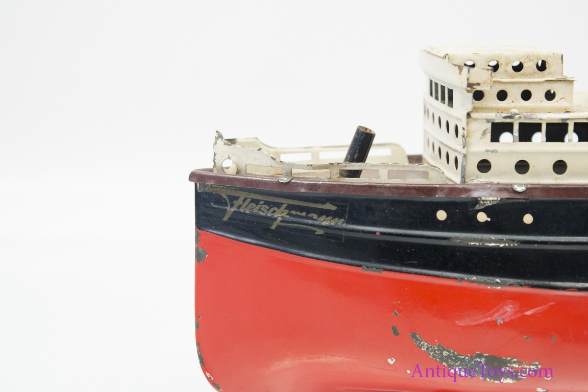 Post-War Fleischmann Ocean Liner Tin Wind Up *SOLD* - AntiqueToys.com ...