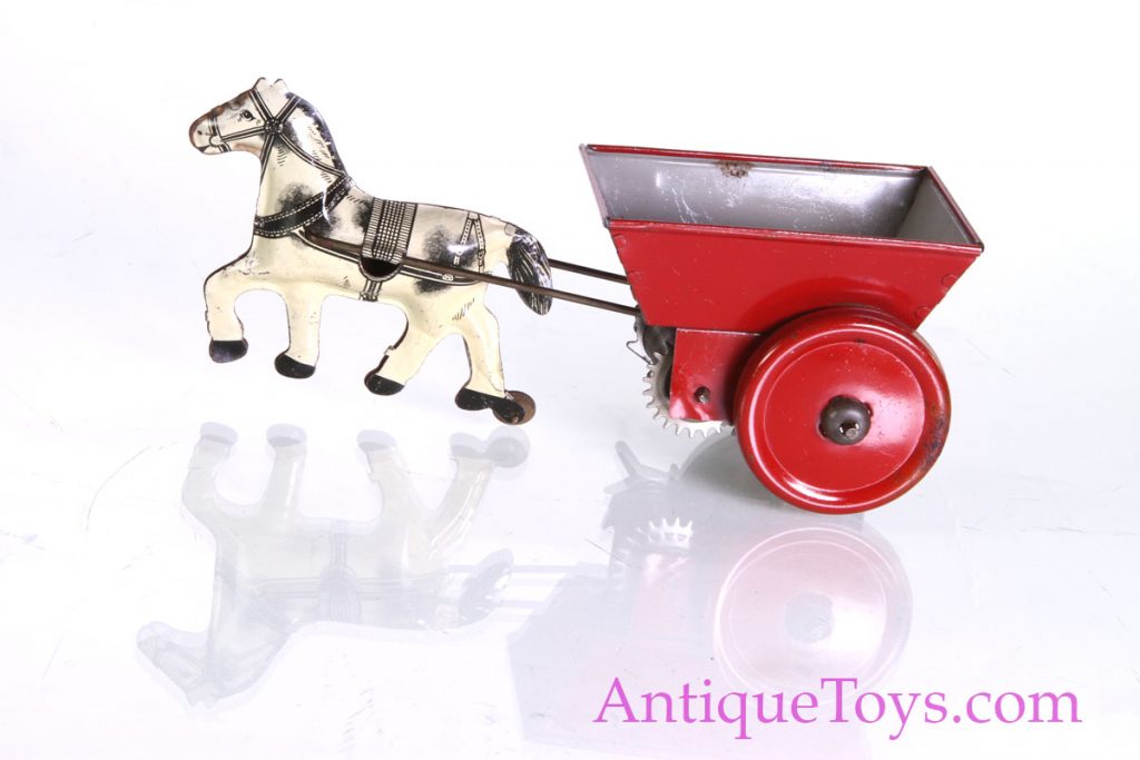 Marx Horse and Cart Windup *SOLD* - AntiqueToys.com - Antique Toys for Sale