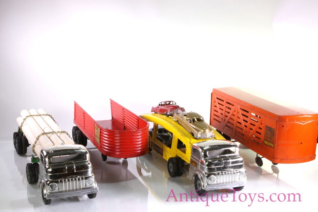 Structo Twin Tractor, Four Trailer with Auto Hauler Set *SOLD ...