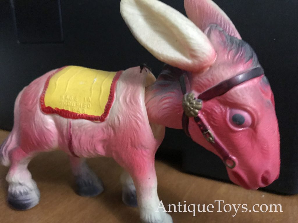 Occupied Japan Celluloid Donkey Bobble Head Nodder Toy for Sale ...