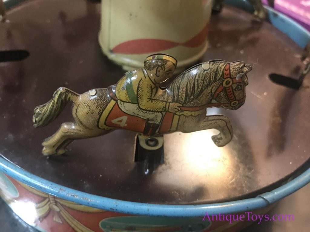 Wolverine Tin Merry-Go-Round Toy with Race Horses *SOLD* – AntiqueToys ...