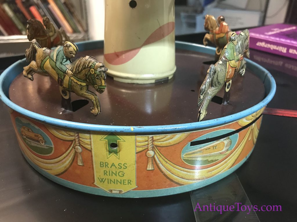 Wolverine Tin Merry-Go-Round Toy with Race Horses *SOLD* – AntiqueToys ...