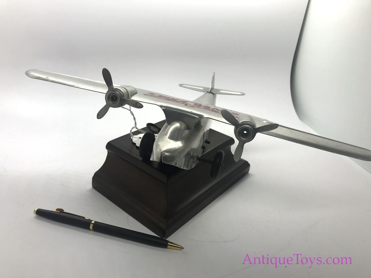 Automatic Toy Co Windup Aluminium Silver Eagle Airplane *SOLD ...
