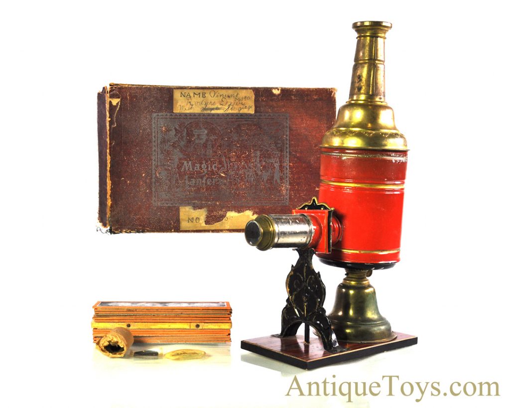 Antique ca. 1901 Metz & Duncker German Tin & Brass Oil Lamp Magic ...