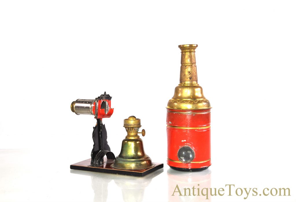 Antique ca. 1901 Metz & Duncker German Tin & Brass Oil Lamp Magic ...
