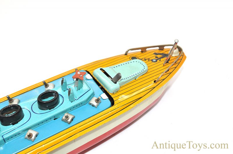 Vintage Rare Miyazawa MSK Tin Lithographed Friction Steamship Warship ...