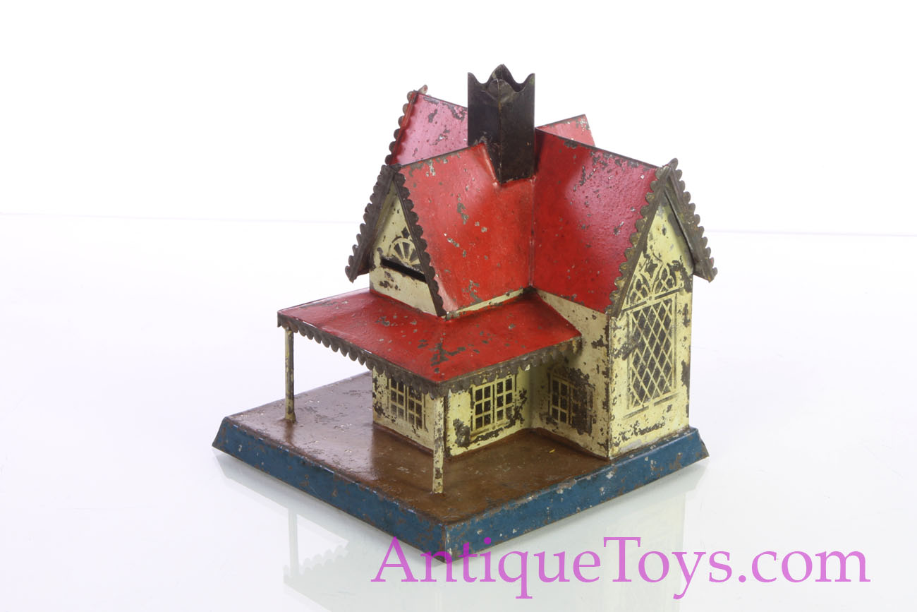 George Brown Tin House Bank *SOLD* – AntiqueToys.com – Antique Toys for ...