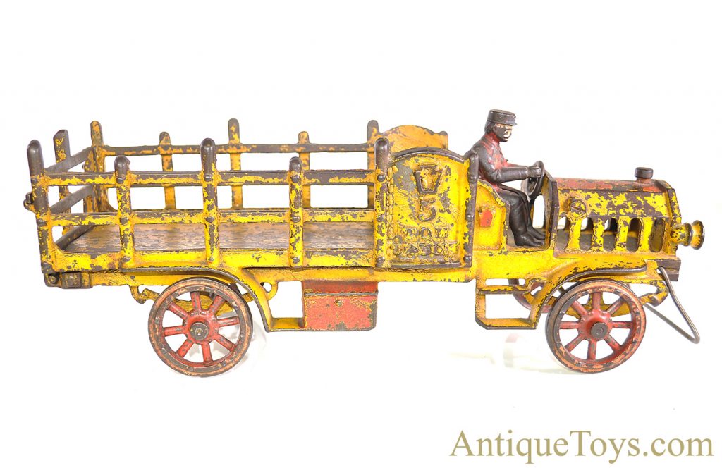 Hubley Yellow Cast Iron 5 Ton Truck Open Stake Delivery Truck for Sale ...