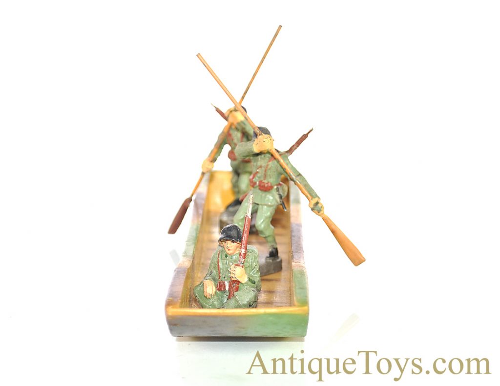 Elastolin Hausser Pontoon Boat Building Kit Group of Young Pioneer ...