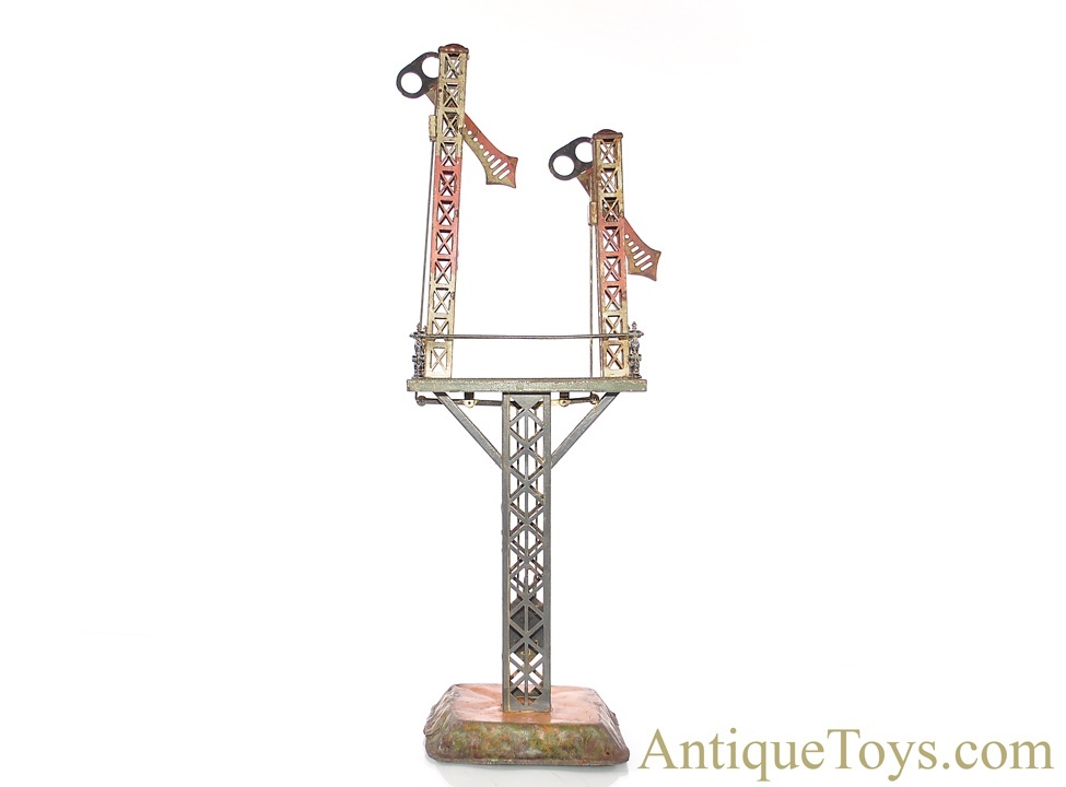 Carette Tin Lithographed & Hand Painted Hand Operated Double Semaphore ...