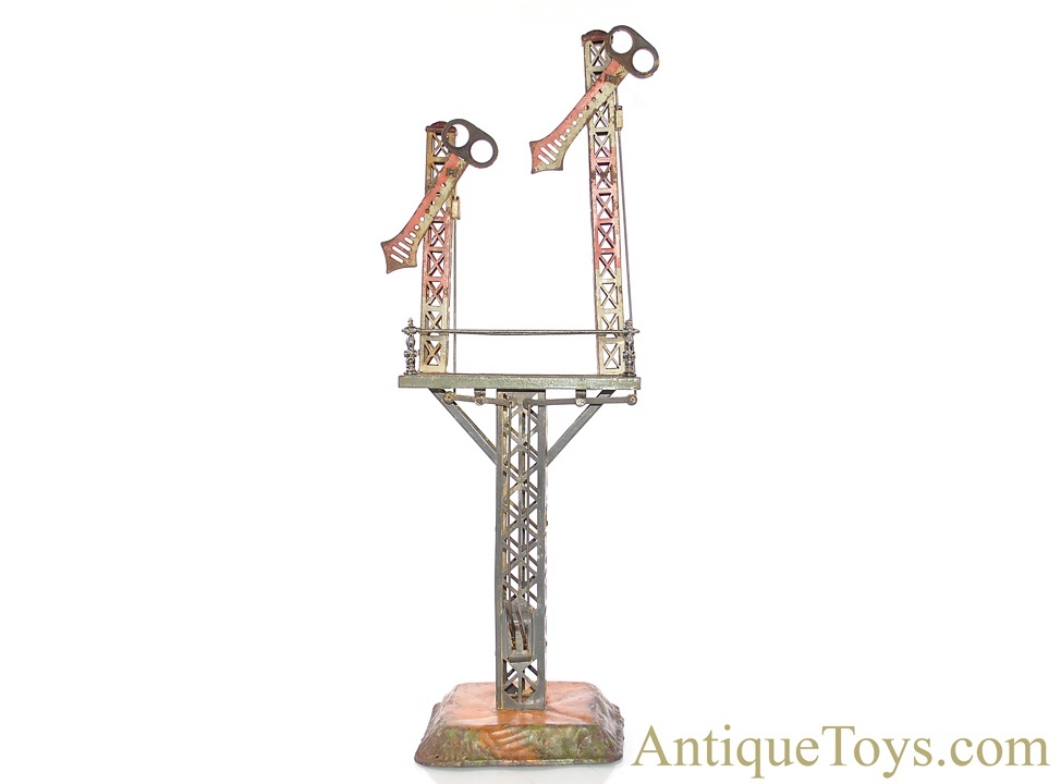 Carette Tin Lithographed & Hand Painted Hand Operated Double Semaphore ...