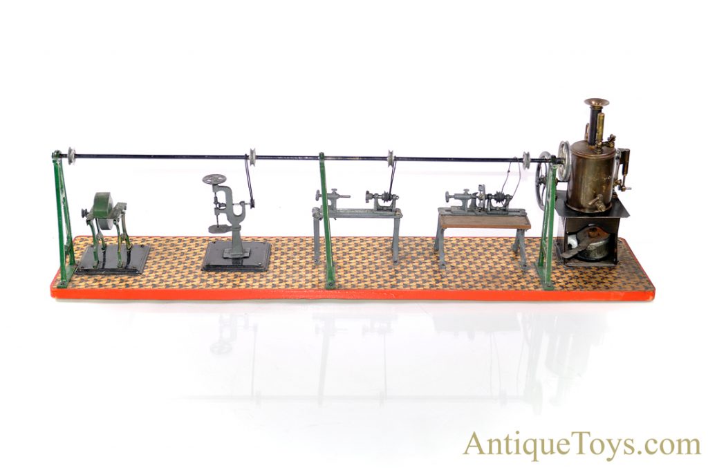 Gebrüder Bing ca. 1898 Brass Vertical Steam Engine Mechanical Workshop ...