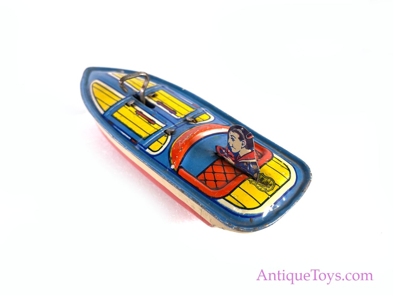 Chein Tin Speedboat Toy for Sale - AntiqueToys.com - Antique Toys for Sale