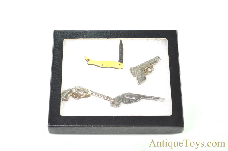 Lot of 4 Miniature Weapons in Display Case for Sale - AntiqueToys.com ...