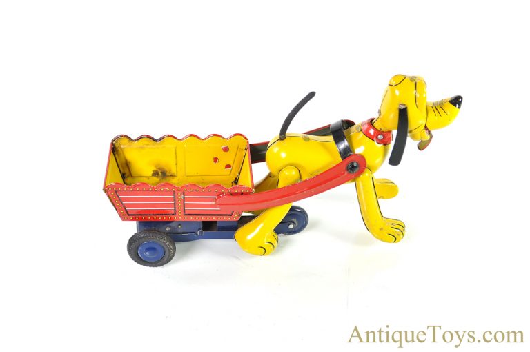 Linemar Marx Tin Lithographed Friction Walt Disney “Pluto with Cart ...