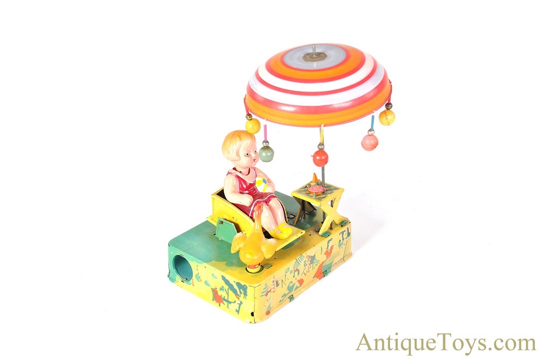 ALPS Alps Shoji Ltd. Tin Lithographed Windup Celluloid “Happy Life ...