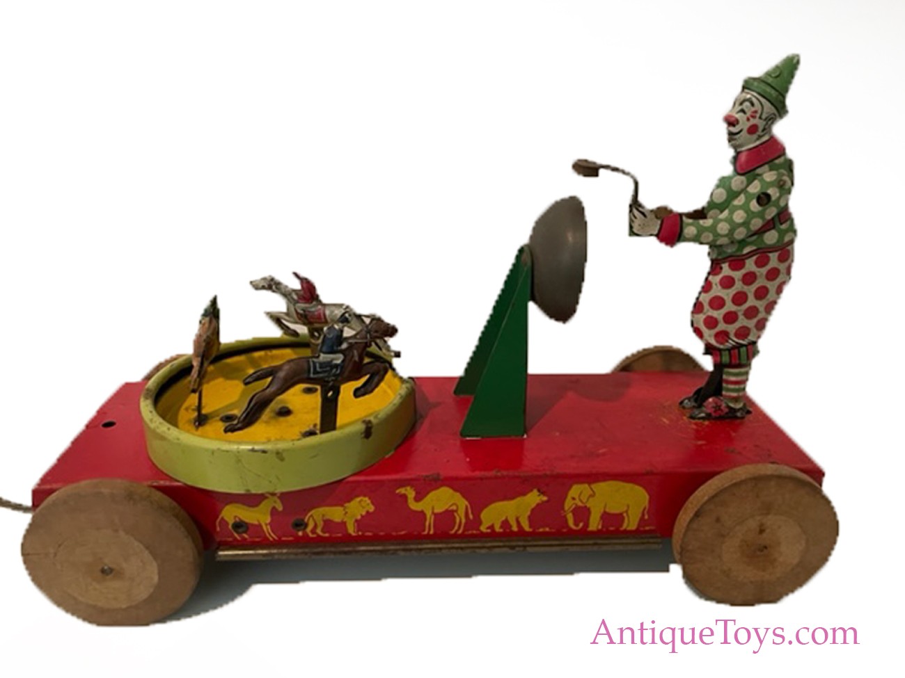 Wolverine Supply & Mfg. Co. RARE Tin Lithographed Pull Toy with Horses ...