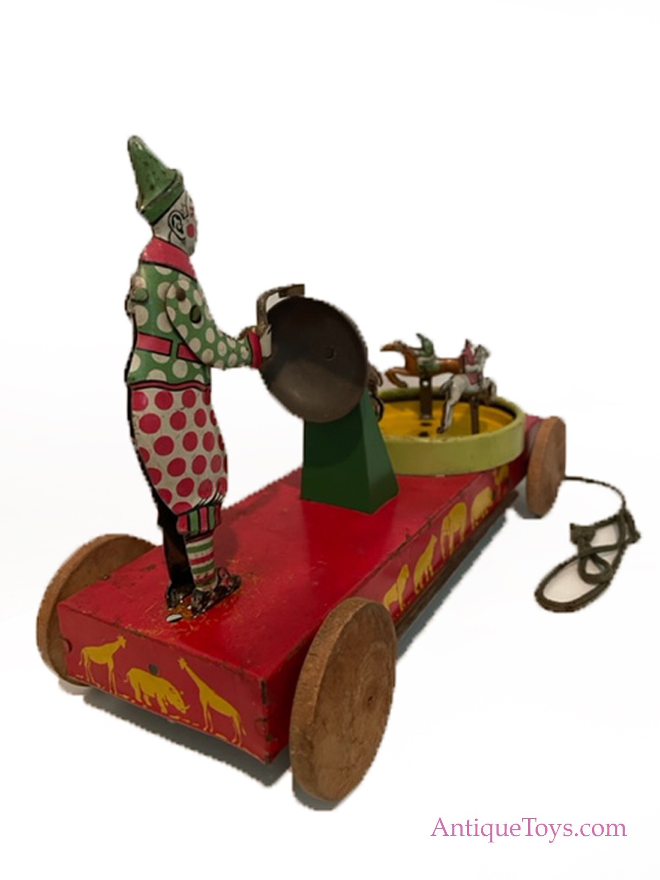 Wolverine Supply & Mfg. Co. RARE Tin Lithographed Pull Toy with Horses ...