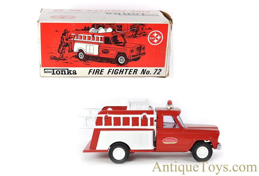Tonka Pressed Steel No. 72 "Mini-Tonka Fire Fighter" Fire Pumper Ladder ...