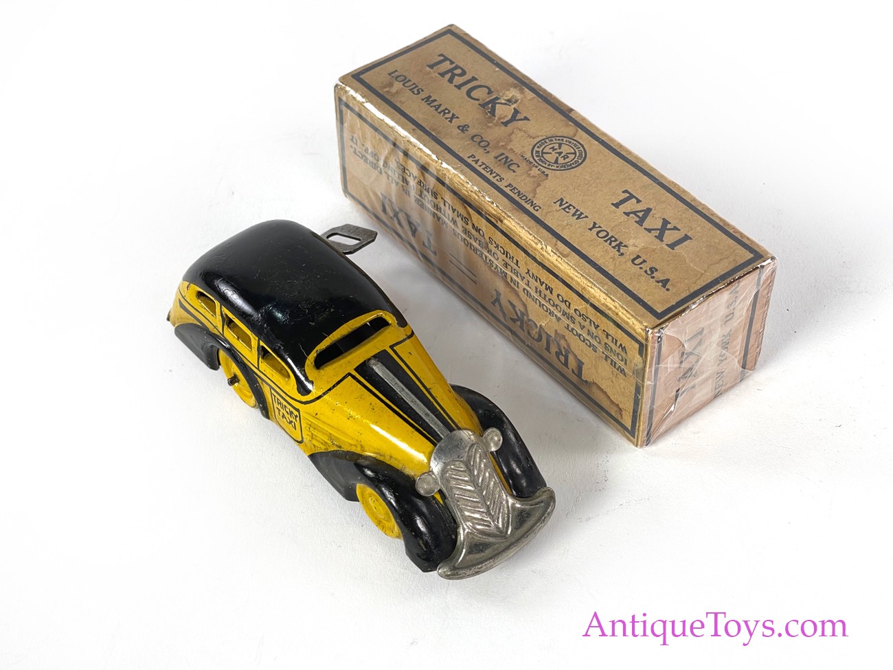 Marx Tin Lithographed Windup “Tricky Taxi” with Box *SOLD ...