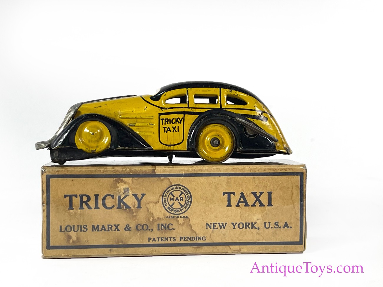 Marx Tin Lithographed Windup “Tricky Taxi” with Box *SOLD ...