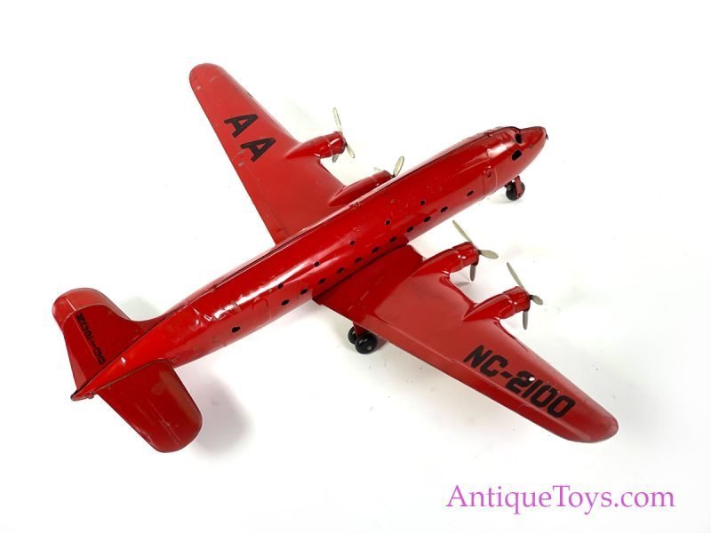 Marx Pressed Steel Deluxe Sized AA American Airlines DC4 NC2100 ...