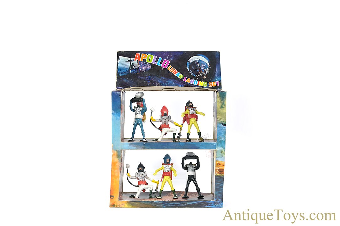 Marx Hand-Painted Plastic "Apollo Lunar Landing Set" Spacemen Figures ...