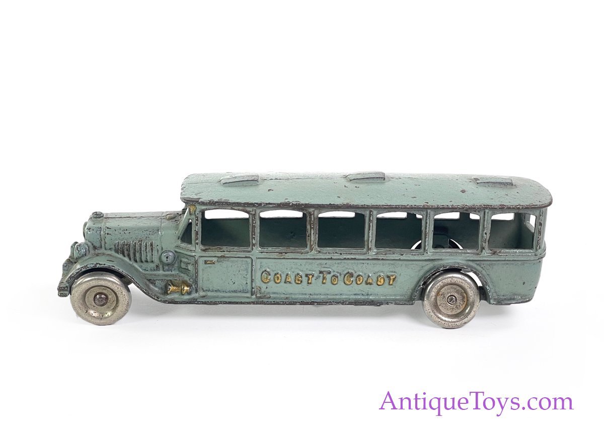Hubley Coast to Coast Cast Iron Bus *SOLD* – AntiqueToys.com – Antique ...