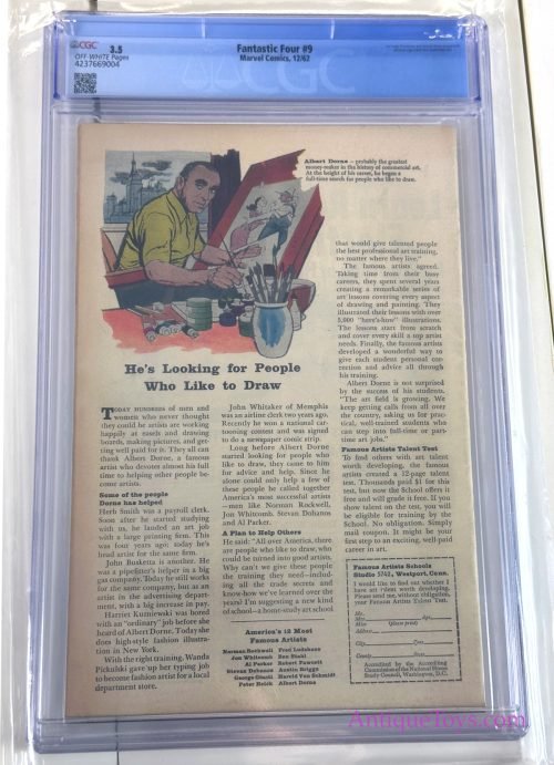 Marvel Comics 1962 Fantastic Four #9 CGC Graded Comic *SOLD ...