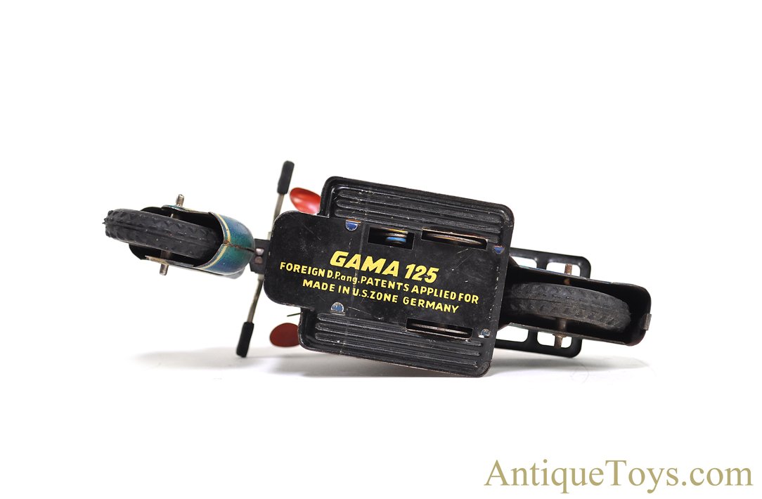 Gama Toys Tin Lithographed Windup No. 125 Monkey on Motorcycle Affe mit ...